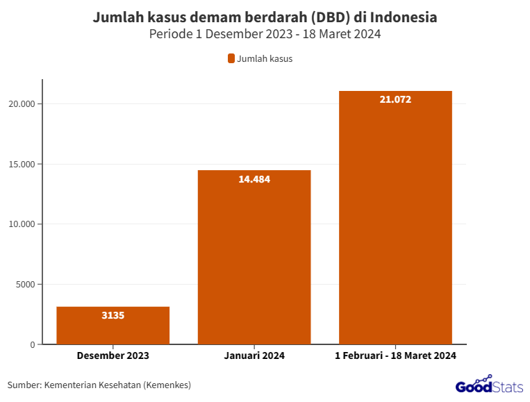 Darurat Demam Berdarah, Capai 35 Ribu Kasus di Indonesia Pada Awal 2024 - GoodStats