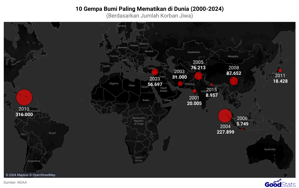Gempa di Awal 2024, RI dan Jepang Ada di Daftar Negara yang Paling Sering Kena Gempa Besar ...